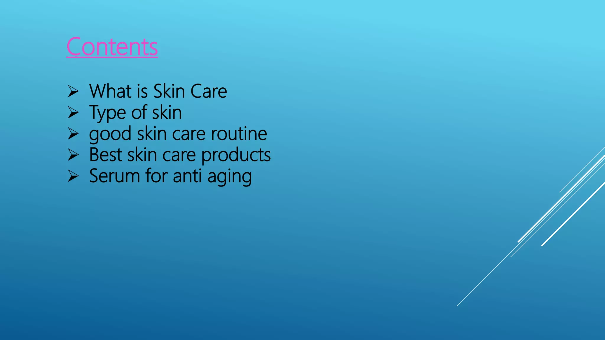 Skin care | PPTX