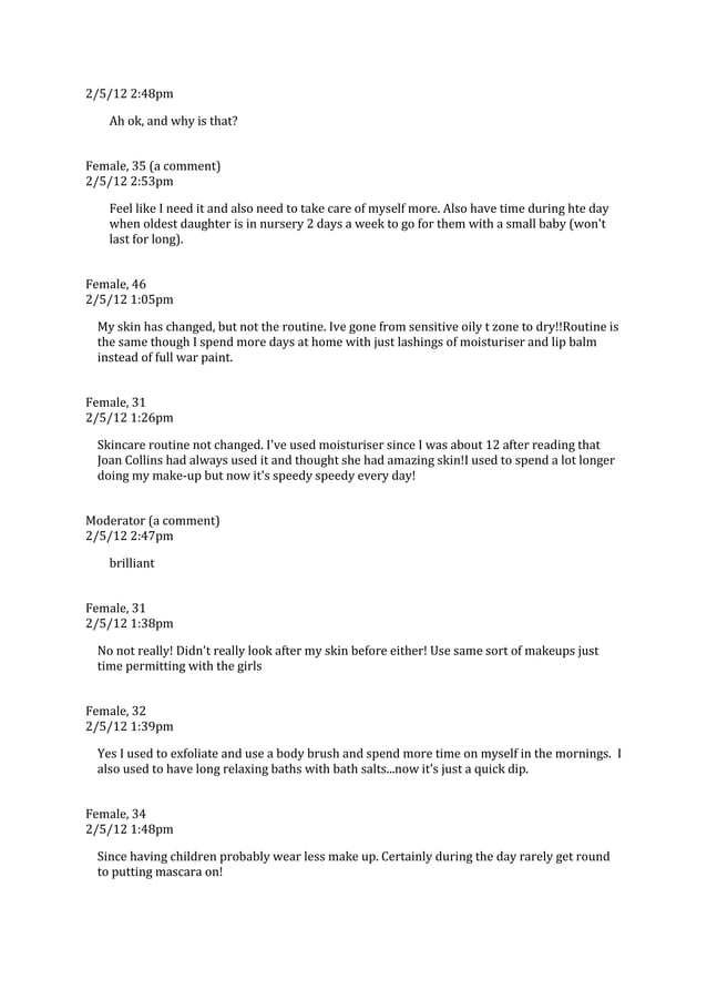 Skincare transcript mr qual excerpt | DOCX