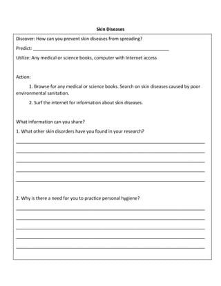 Worksheet - Health | PDF
