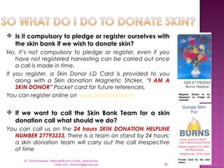Skin donation and skin banking by Dr. Sunil Keswani, National Burns ...
