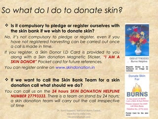 Skin donation awareness presentation new by Dr. Sunil Keswani, National ...