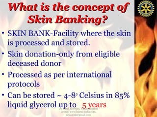 Skin donation awareness programme ppt. by Dr.Sunil Keswani, National ...