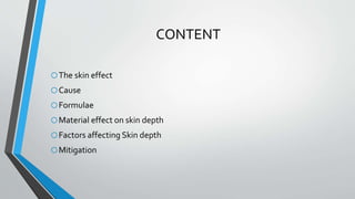 Skin effect on transmission line. | PPTX
