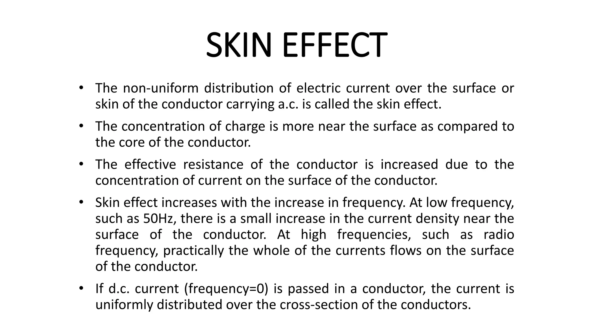Skin effect, proximity effect, ferranti effect, corona discharge | PPTX