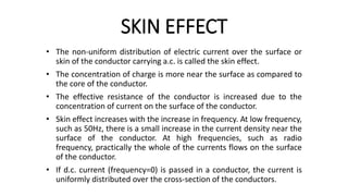 Skin effect, proximity effect, ferranti effect, corona discharge | PPTX