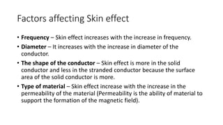 Skin effect, proximity effect, ferranti effect, corona discharge | PPTX