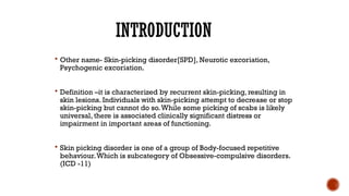 skin excoriation disorder ppt psychiatry.pptx