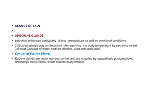 Skin_Glands_Structure_Secretion _Control | PPTX
