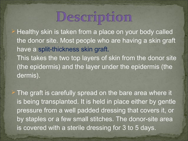 Skin Graft | PPT | Skin and Dermatology | Diseases and Conditions