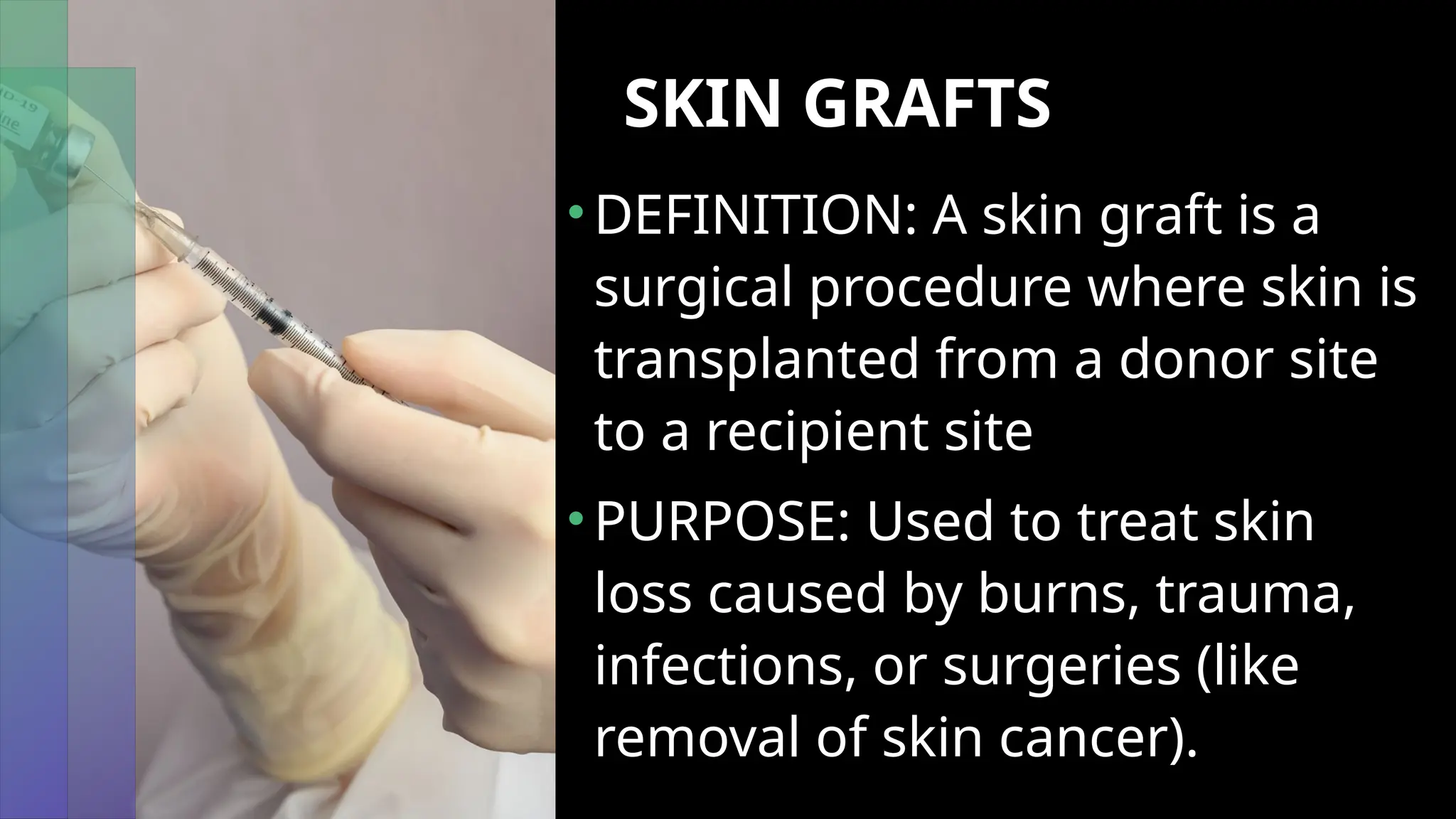 Presentation on skin grafts and cosmetic surgeries bsc nursing second ...