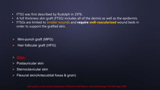 Skin grafts in oral and maxillofacial surgery | PPTX