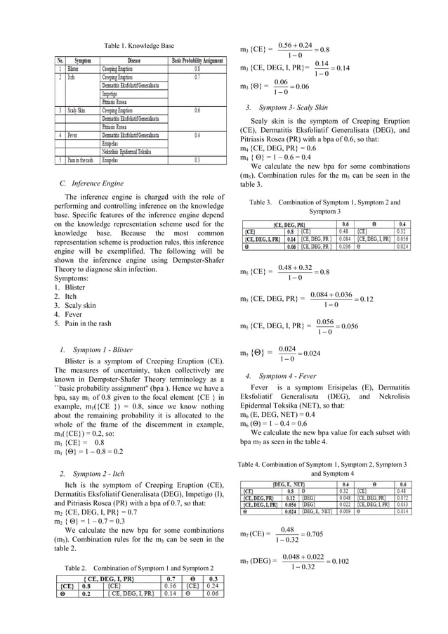 Skin Infection Detection using Dempster-Shafer Theory | PDF