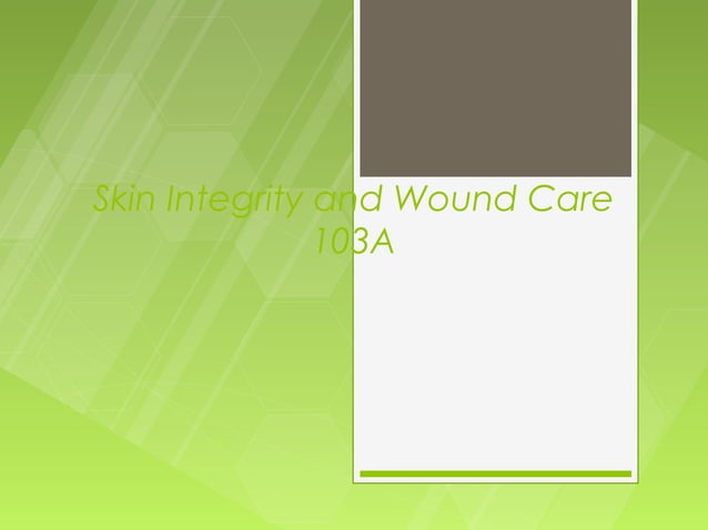 Skin integrity and Wound Care | PPT | Skin and Dermatology | Diseases ...