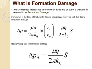Skin Factor and Formation Damage | PPTX
