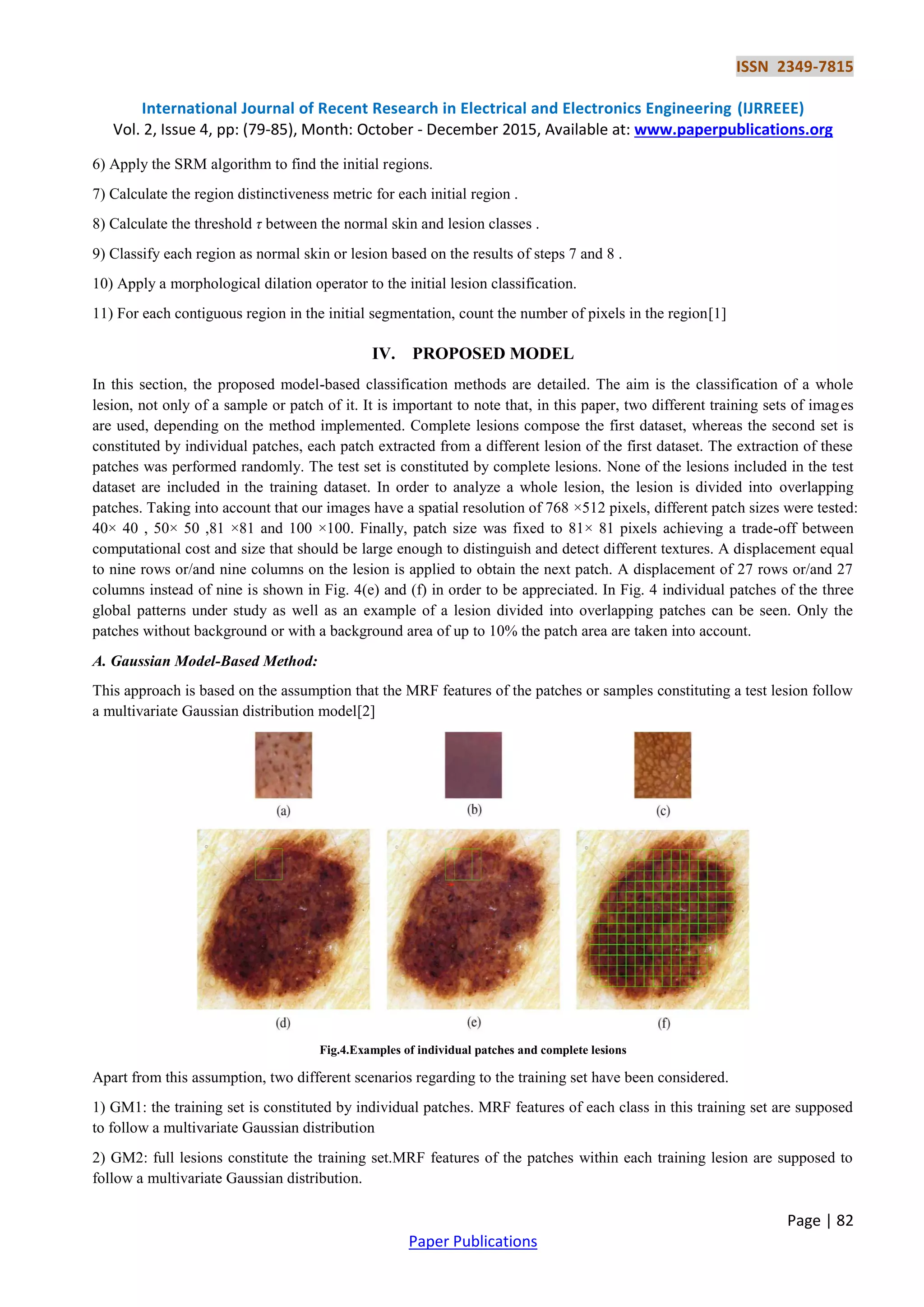 Skin Lesion Segmentation Using Tdls Algorithm And Pattern Identification Pdf 