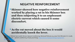 OPERANT CONDITIONING - SKINNER | PPTX