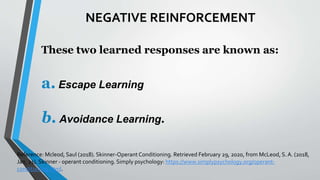 OPERANT CONDITIONING - SKINNER | PPTX