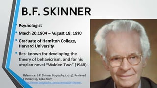 OPERANT CONDITIONING - SKINNER | PPTX