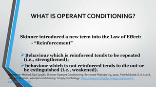 OPERANT CONDITIONING - SKINNER | PPTX