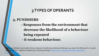 OPERANT CONDITIONING - SKINNER | PPTX