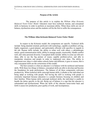 Skinner desiree_a_the_kritsonis_balanced_teeter_totter_model | PDF