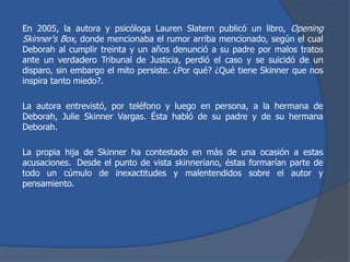 Exposición de skinner | PPTX