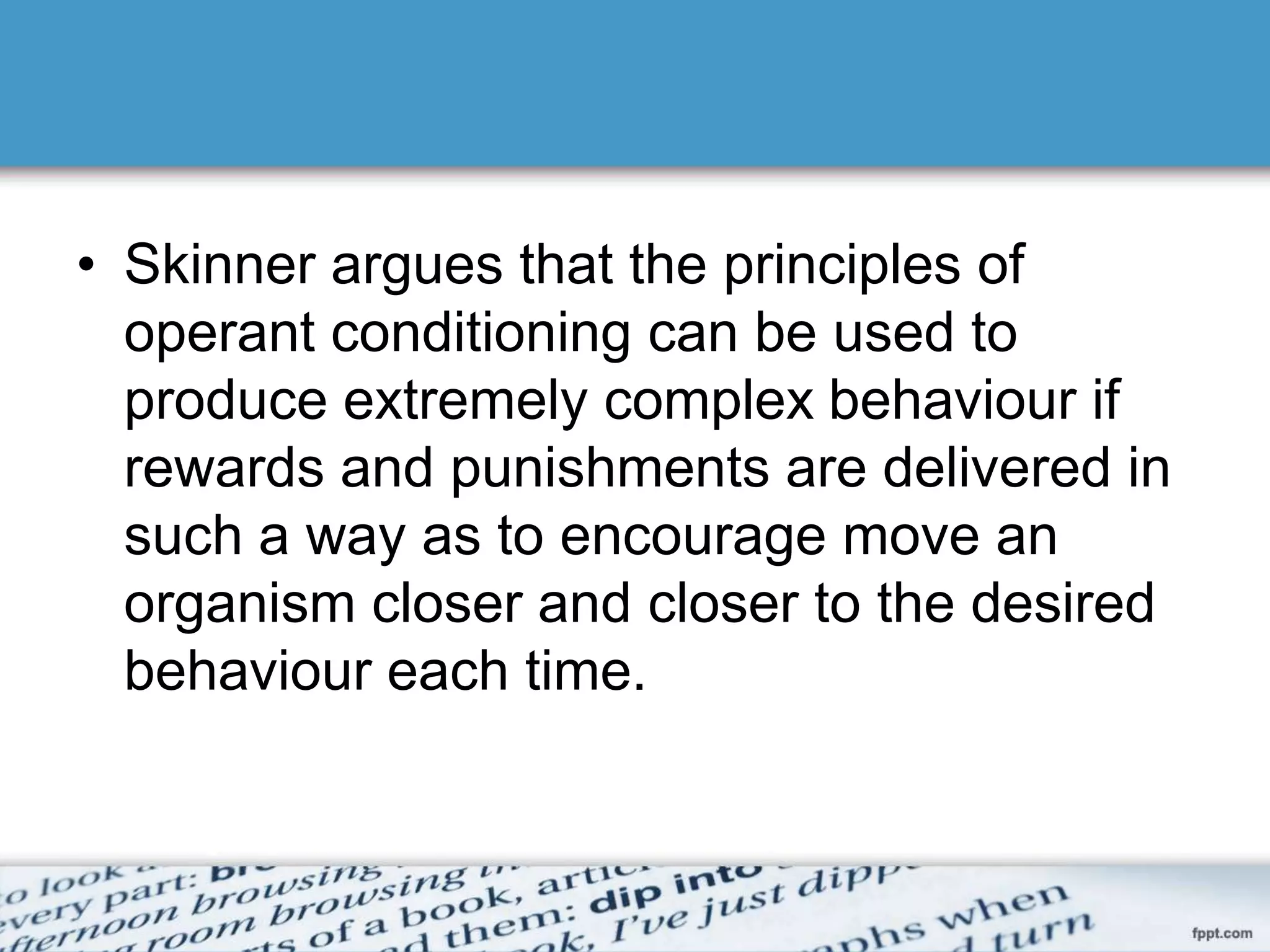 Skinner learning theory | PPTX