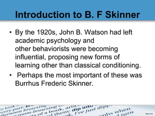 Skinner learning theory | PPTX