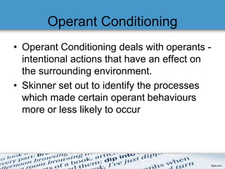 Skinner learning theory | PPTX