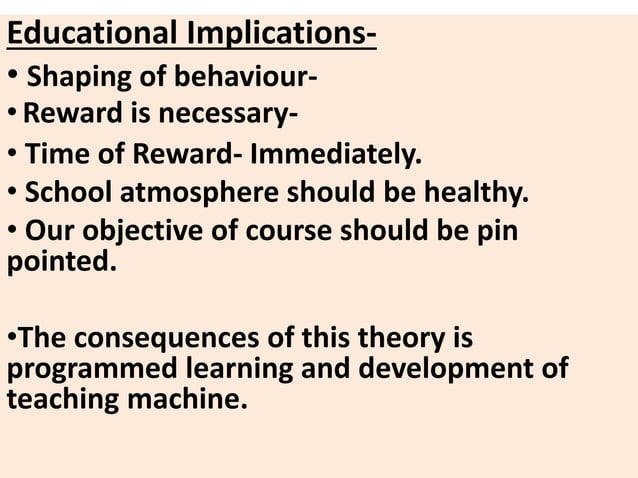 Skinner's conditioning theory | PPTX | Science