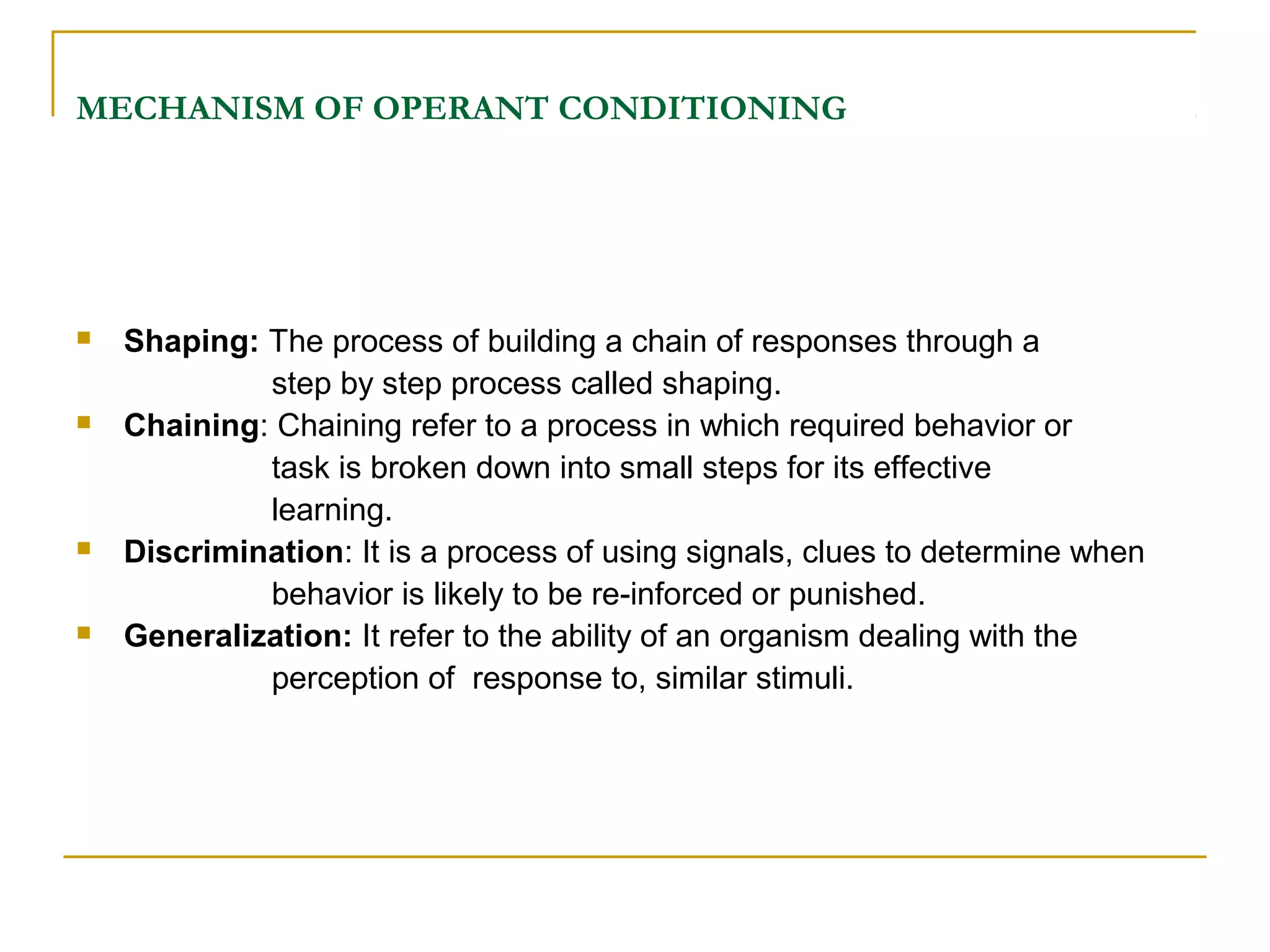 Skinner’s operant conditioning theory | PPT