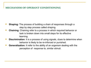 Skinner’s operant conditioning theory | PPT