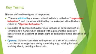 Skinner's Operant Conditioning Theory | PPTX