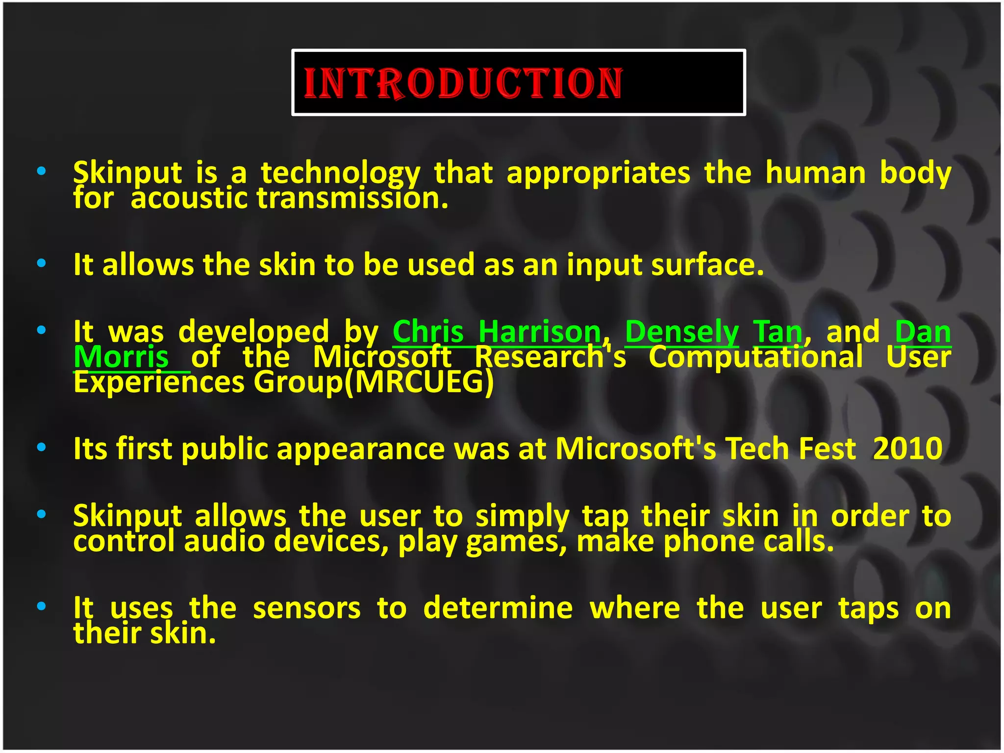 Skin nput | PDF