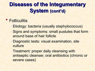 Skin Pathology (Disease of the Integumentary System) | PPT