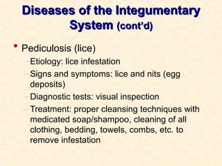 Skin Pathology (Disease of the Integumentary System) | PPT