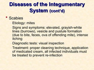 Skin Pathology (Disease of the Integumentary System) | PPT
