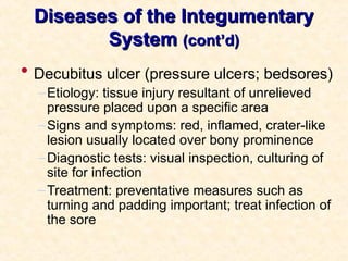 Skin Pathology (Disease of the Integumentary System) | PPT