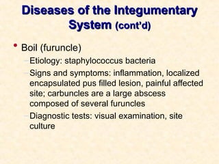 Skin Pathology (Disease of the Integumentary System) | PPT