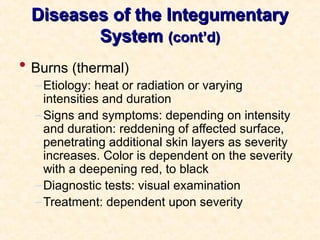 Skin Pathology (Disease of the Integumentary System) | PPT