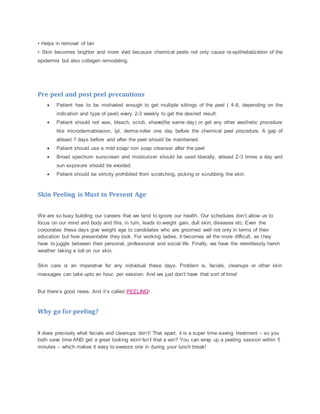 Complete Guide Of Skin Peeling Treatment For Skin | DOCX
