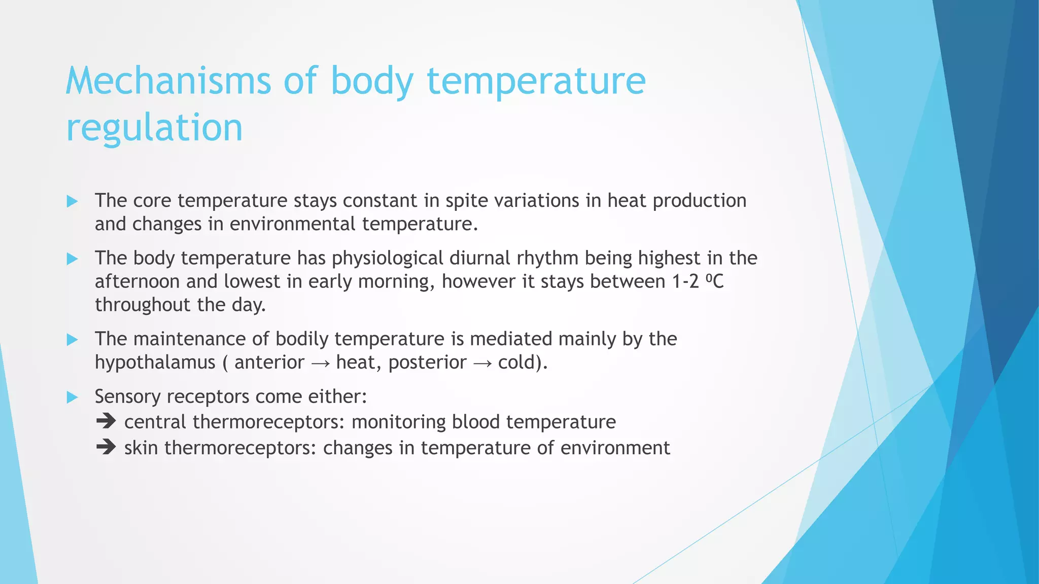 Mechanisms of skin temperature regulation | PPTX