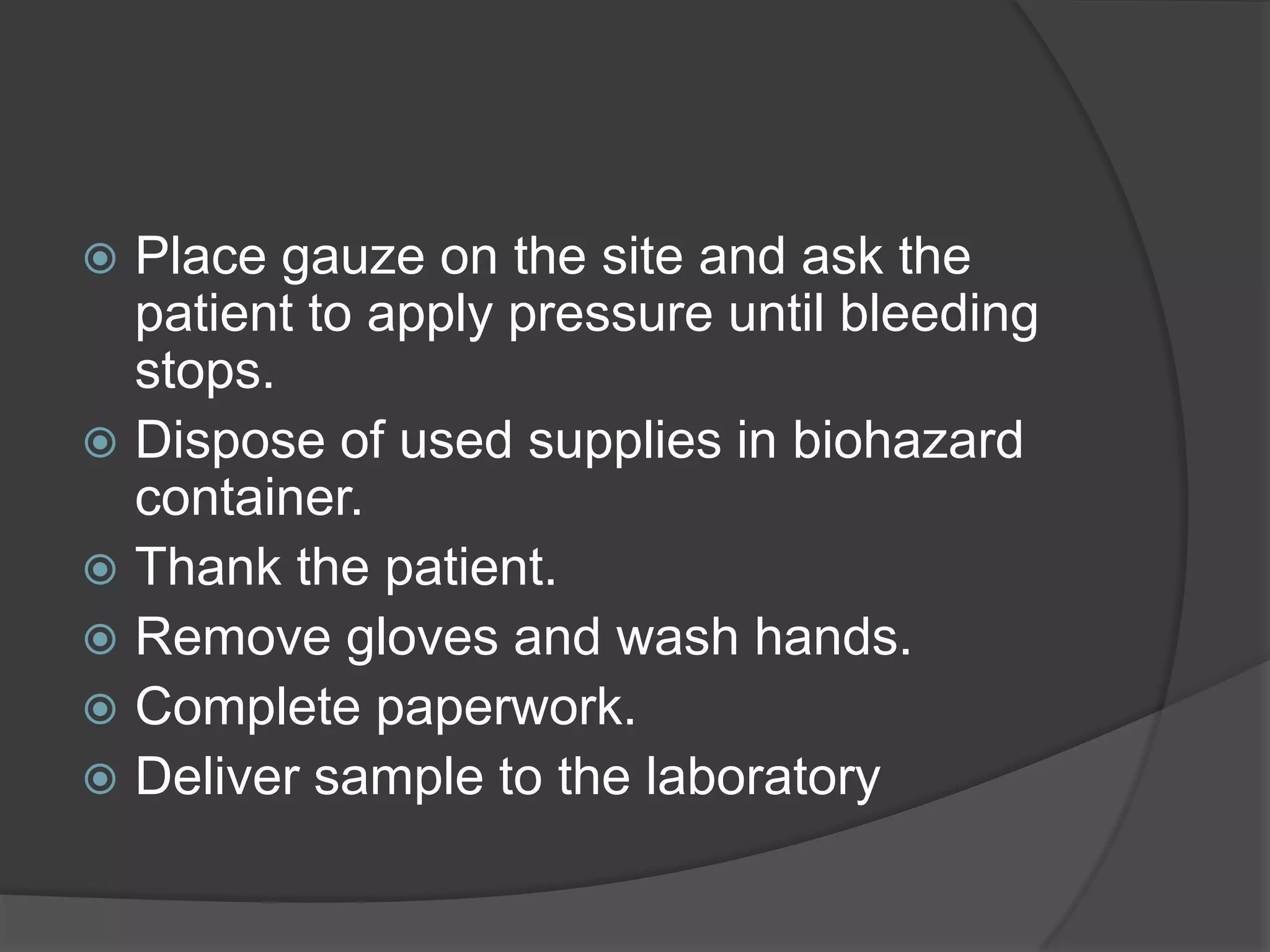 Skin puncture method | PDF | First Aid | Injuries