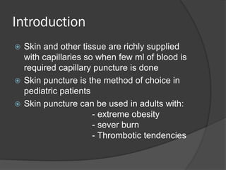 Skin puncture method | PDF