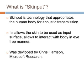 Skinput Technology | PPT