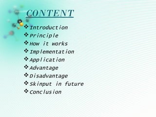 Skinput technology | PPT | Computer Peripherals | Computing