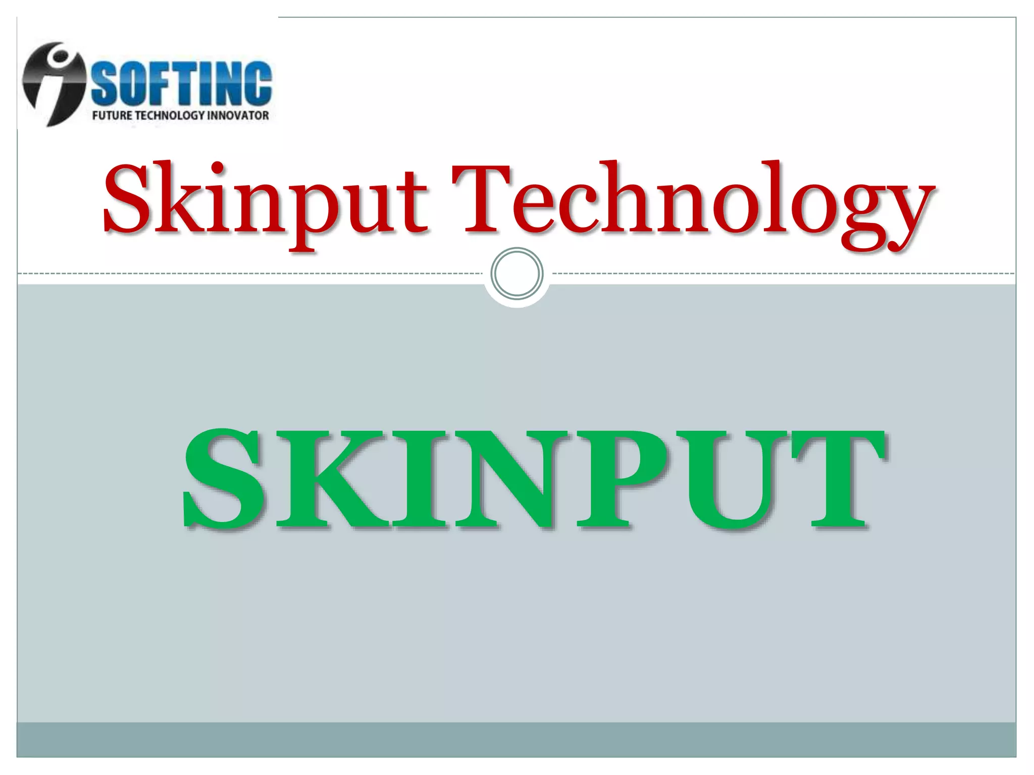 Skinput technology | PPT