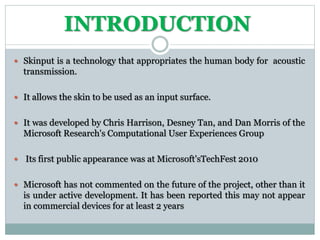 Skinput technology | PPT