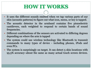 Skinput technology | PPT