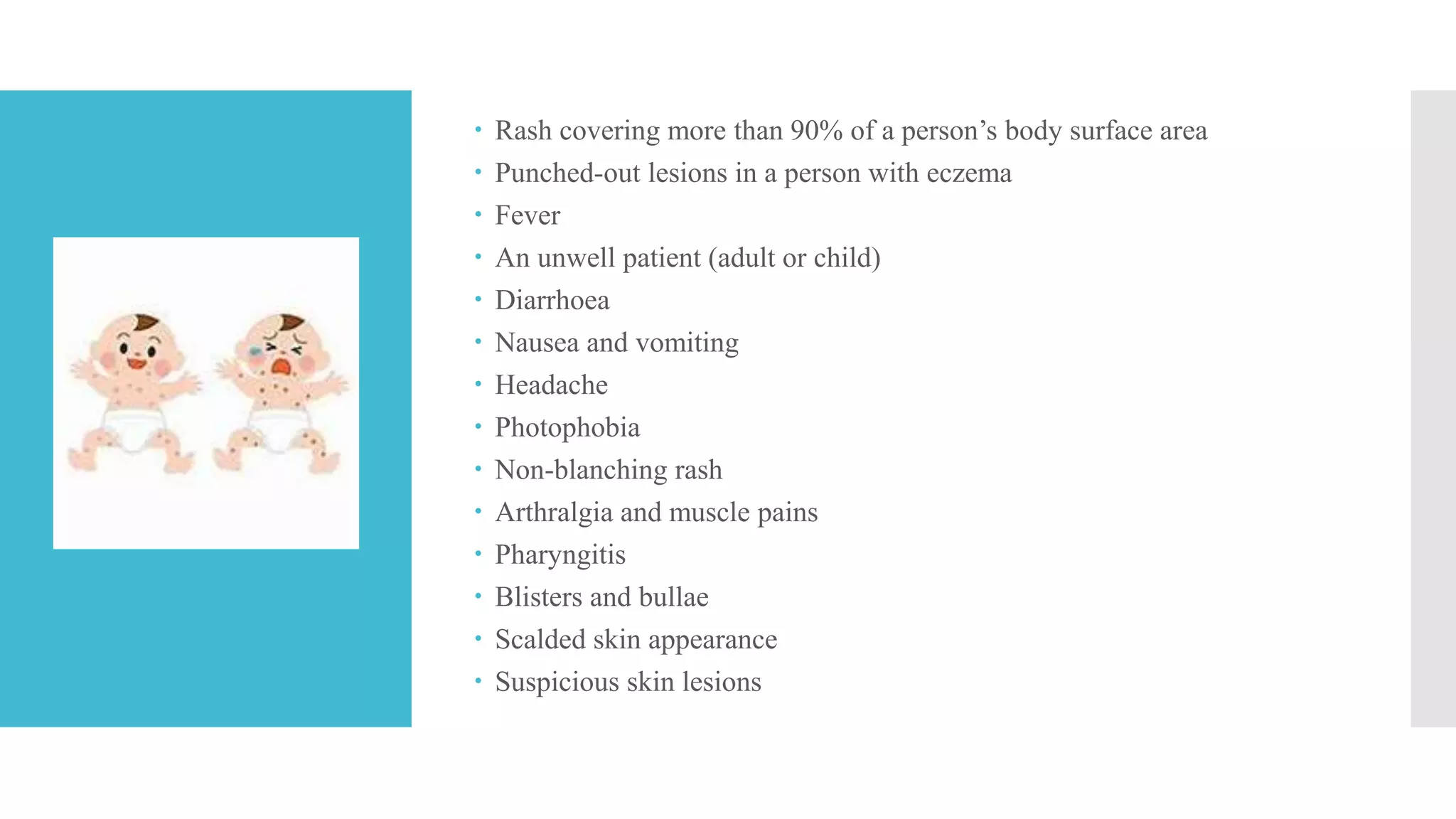 Skin Rashes Red Flag Symptoms Ppt